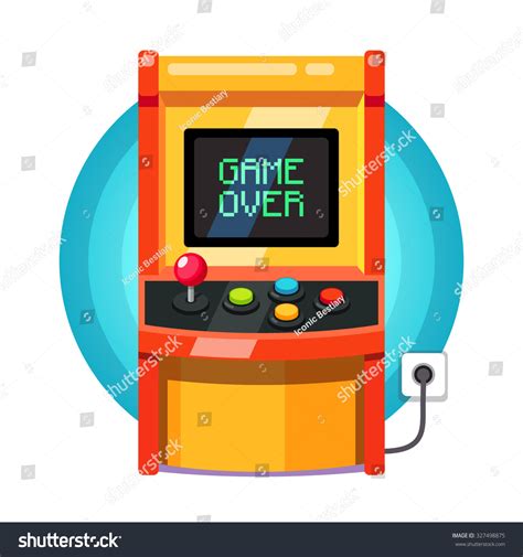 Retro Arcade Machine Plugged Pixel Game Stock Vector Royalty Free 327498875 Shutterstock