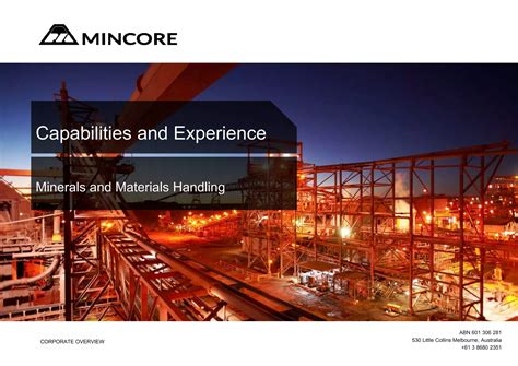 Mincore Capability And Experience Profile PDF