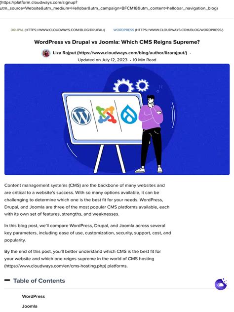wordpress vs drupal vs joomla the better cms in 2023 pdf word