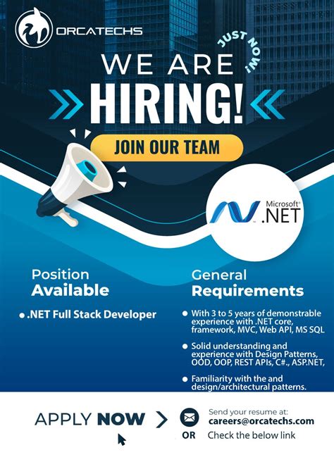 orcatechs on linkedin hiring vacancy dotnet fullstackdeveloper dotnetcore dotnetdeveloper…