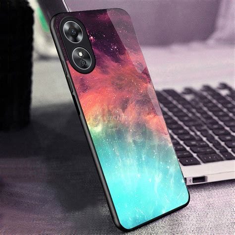 Vantime For Oppo A17 Case Starry Sky Phone Back Hard Glass Cover Darazlk