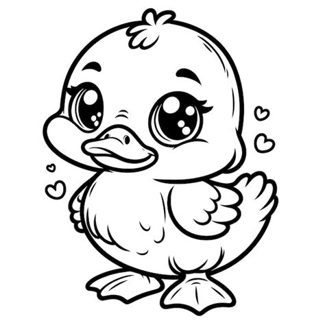 어린이 를 위한 터 오리 그림 페이지 프리미엄 벡터
