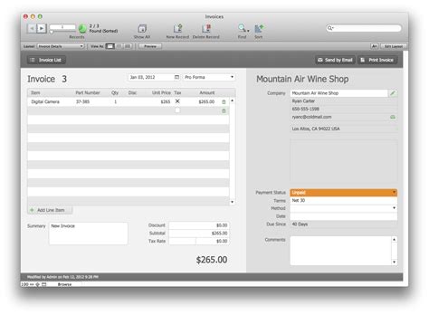 The Mac Office Estimates And Invoices Filemaker Pro 12 Starter Solution