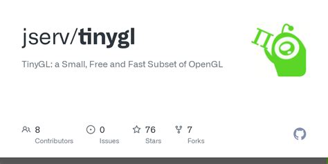 github jserv tinygl tinygl a small free and fast subset of opengl
