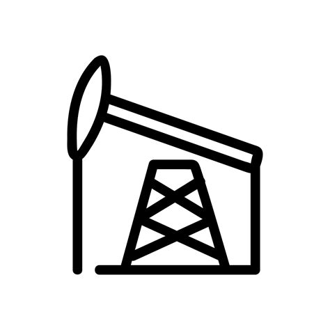 Oil Extraction Icon Vector Isolated Contour Symbol Illustration