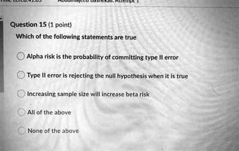 solved question 15 1 point which of the following statements are