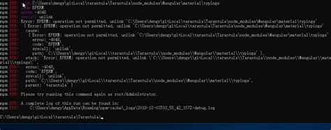 Angular upgrading npm install operation not permitted issue 峰哥分享