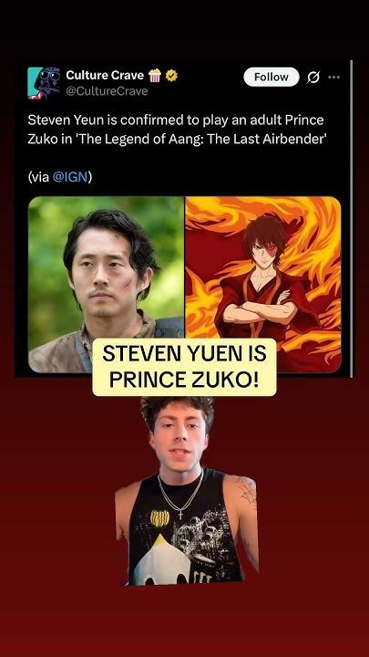 Steven Yeun Is Prince Zuko… Youtube