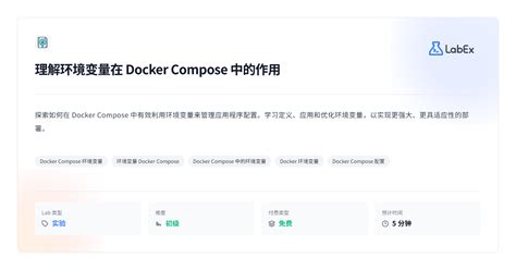 理解环境变量在 docker compose 中的作用 labex