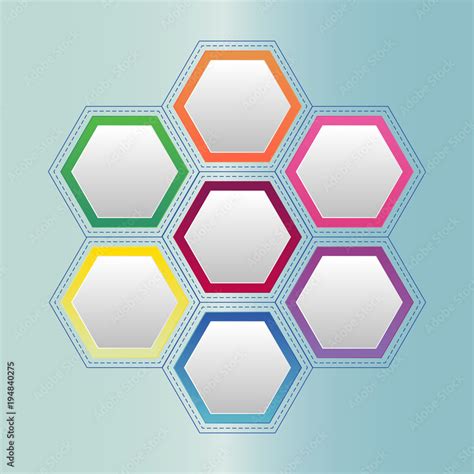 Vector Molecule With 3d Paper Label Integrated Hexagon Background Blank Space For Content