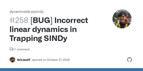 BUG Incorrect Linear Dynamics In Trapping SINDy Issue 258 Dynamicslab Pysindy GitHub