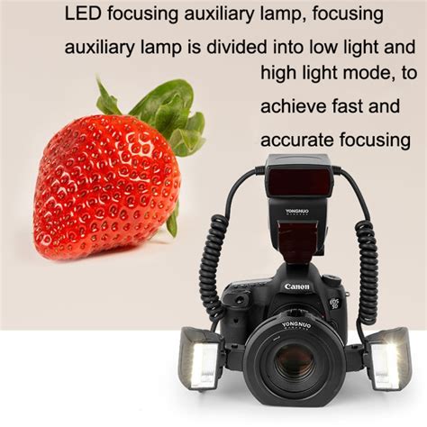 For Canon Ttl Oral Insect Insect Teeth Ring Light Yongnuo Yn24ex Macro Ring Flash Speedlite Black