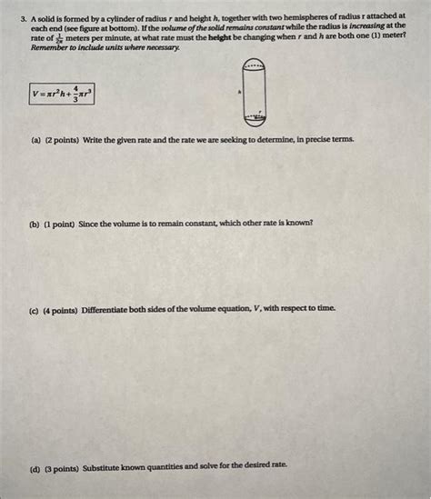 Solved A Solid Is Formed By A Cylinder Of Radius R And Chegg