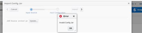 how to deploy oracle service bus jar and avoid invalid config jar error