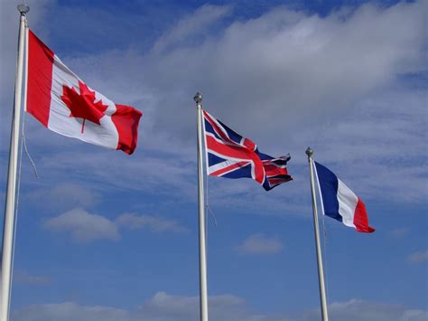 Canada Britain And France Flags Fly Over Newhaven Fort As Flickr
