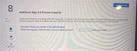 Solved Check My Work 0 10 Points Additional Algo 3 3 Process