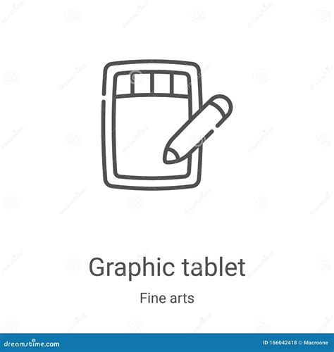 Graphic Tablet Icon Vector From Fine Arts Collection Thin Line Graphic