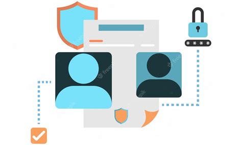 Premium Vector Layered Account Security With Padlock And Shield Symbol