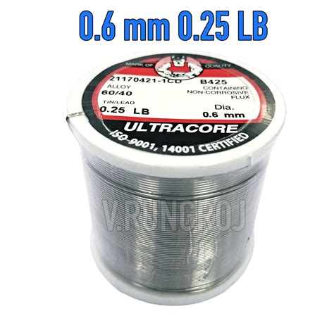 ตะกั่วบัดกรี Ultracore ขนาด 06 Mm 025 Lb