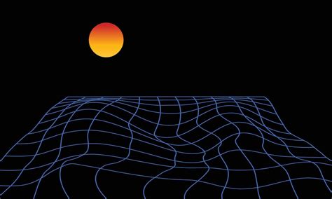 Abstract 3d Wireframe Background Design 80s Retro Futuristic Style For Wallpaper Modern