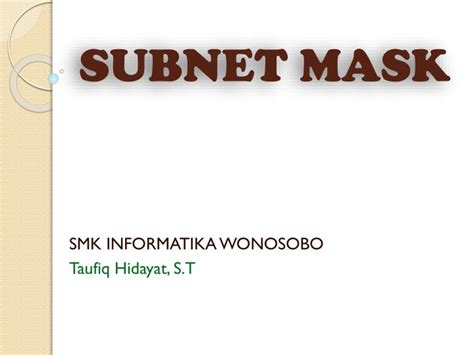 Ppt Subnet Mask Powerpoint Presentation Free Download Id5518077