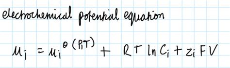 Gradient Chemical Concentration And Electric Potential