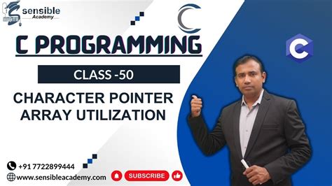Character Pointer Array Utilization Youtube