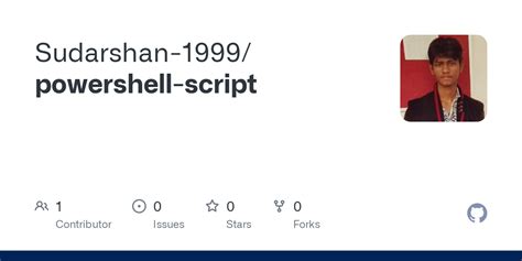 Github Sudarshan 1999powershell Script