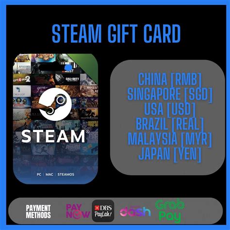 🇨🇳🇸🇬🇺🇸🇧🇷🇲🇾🇯🇵 [NO LOGIN] STEAM GIFT CARD | STEAM CHINA | STEAM SINGAPORE | STEAM USA | STEAM ...