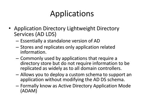 Active Directory Domain Services Pptx Databases Computer Software And Applications