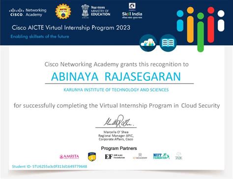 Abinaya Rajasekaran On Linkedin Ciscointernship Cloudsecurity