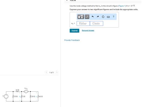 Solved Part A Use The Node Voltage Method To Find Vo In The Chegg
