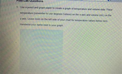 Experiment 1 Charles Law Data Table Table 3
