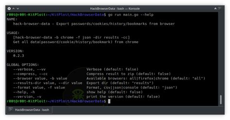 HackBrowserData Decrypt Passwords Cookies History Bookmarks From The Browser