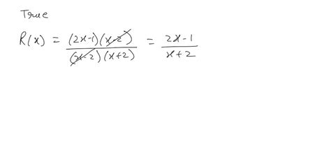 Solved True Or False Some Rational Functions Have Holes In Their Graph