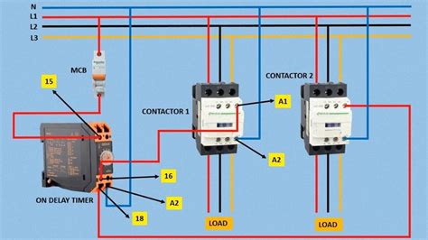 On Delay Timer Connection Contactor On Delay Timer Youtube