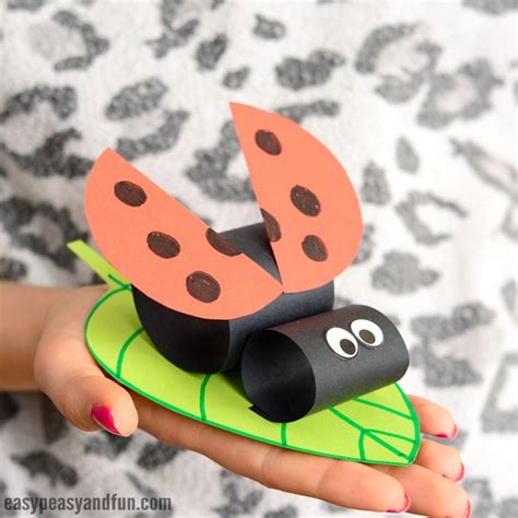 Construction Paper Ladybug On A Leaf Construction Paper Crafts