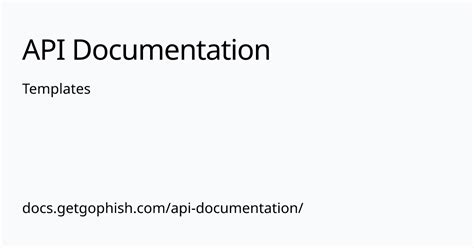 Templates Api Documentation