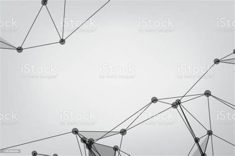 추상 낮은 폴리 라인 메쉬 흰색 점과 선을 연결하는 배경 기술 0명에 대한 스톡 벡터 아트 및 기타 이미지 0명 과학