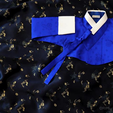 파란 저고리와 남색 금직 양단치마 시어머니 혼주한복 파란 저고리와 남색 금직 양단치마 시어머니 혼주한복