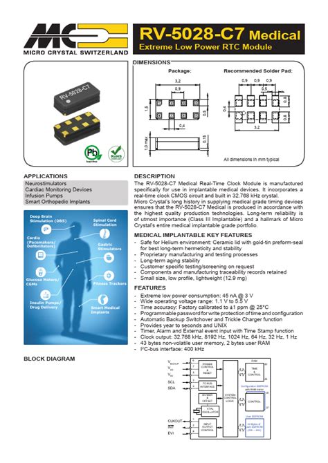 rv 5028 c7 datasheet rtc equivalent micoro crystal switzerland