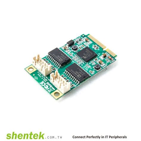 2 Port Serial Rs232 Mini Pci Express Pcie Card Isolation Shentek