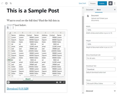 how to embed pdf spreadsheet and others in wordpress blog posts mangowp fully managed wordpress
