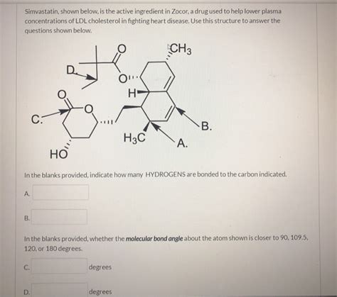 Solved Simvastatin Shown Below Is The Active Ingredient In