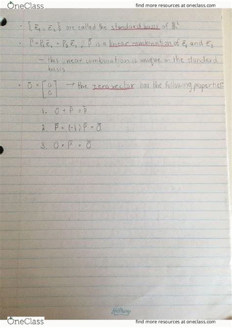 Class Notes For Math 211 At University Of Victoria Uvic