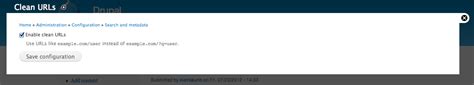 uri how do i reset the clean urls drupal answers