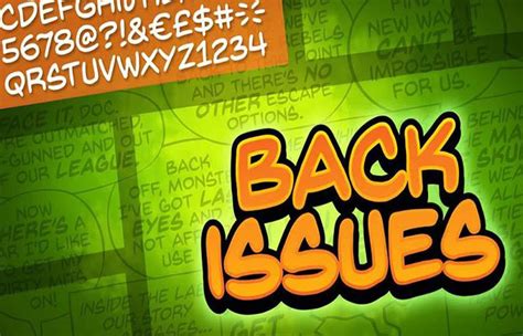 Back Issues Font Free Download By Blambot Fonty Fonts