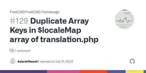 Duplicate Array Keys In Localemap Array Of Translationphp · Issue