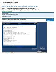 ILab Week Lab Assessment Report March NETW Network