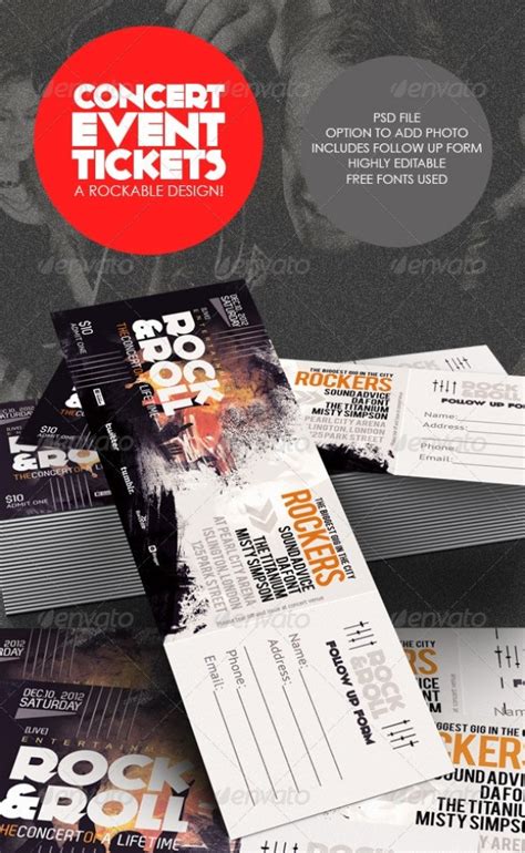 55 Print Ready Ticket Templates Psd For Various Types Of Events Layerbag